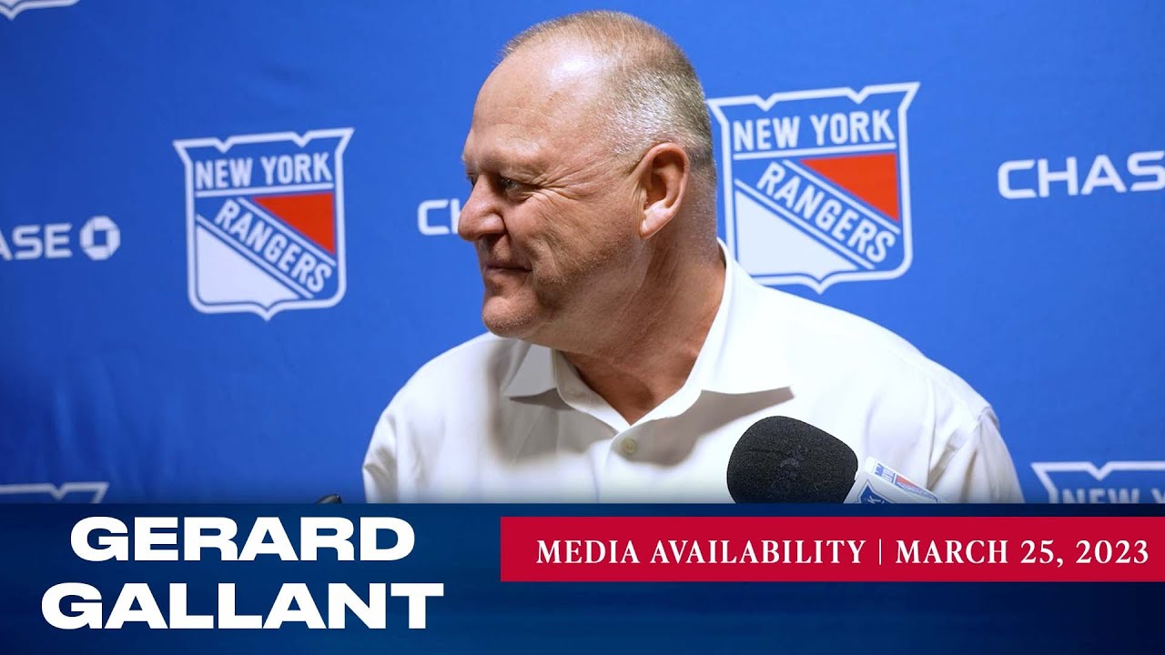Rangers de New York : Gerard Gallant Disponibilité médias avant-match ...