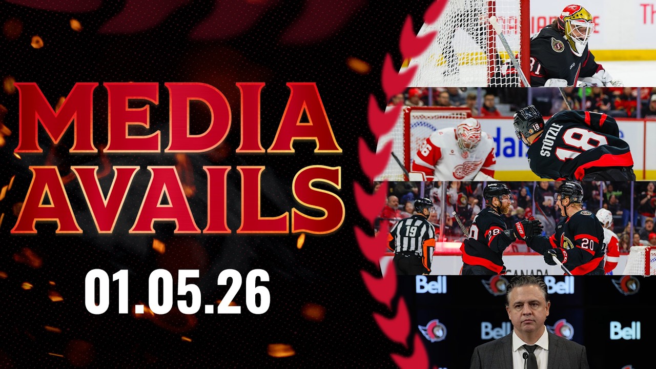 Tim Stützle, Hunter Shepard, Claude Giroux, Travis Green Médias d'après ...